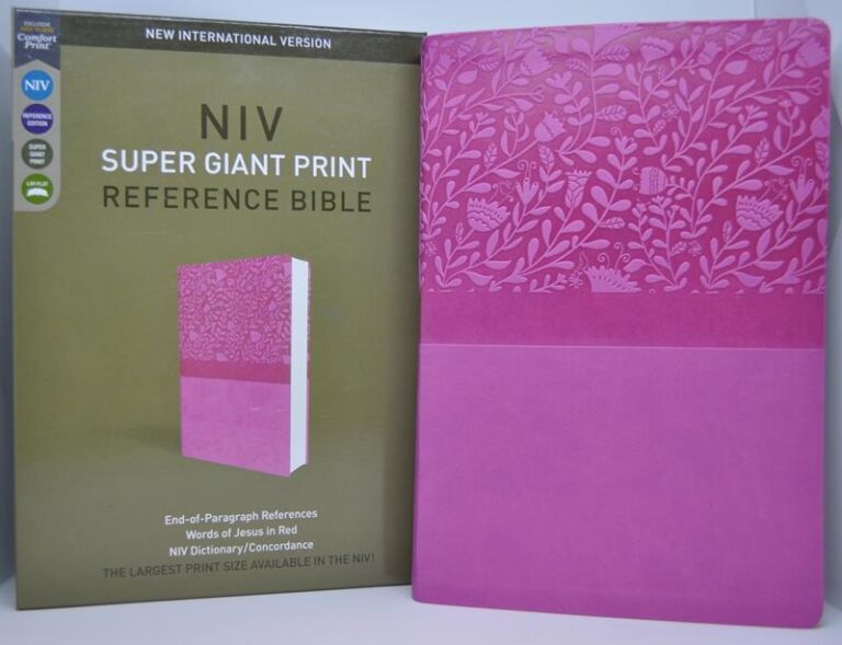 NIV Super Giant Print Reference Bible Imitation Leather Pink NIV Super Giant Print Reference Bible Imitation Leather Pink